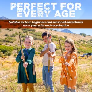 Adventure Awaits! - 2-Pack Handmade Girls Wooden Bow and Arrow Set - 20 Wood Arrows and 2 Quivers - for Outdoor Play