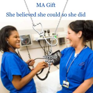 Lywjyb Birdgot MA Medical Assistant Gift Medical Assistant Graduation Gift(MA Y-Necklaces)