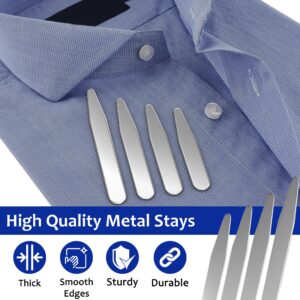 20 Metal Collar Stays For Men's Dress Shirts - Pick Between 2", 2.2", 2.5", 2.7", 3" - Perfect Length for a Custom Fit and Sharp Look