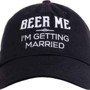 Ann Arbor T-shirt Co. Beer Me, I'm Getting Married | Black Groom Bachelor Party Baseball Cap Dad Hat