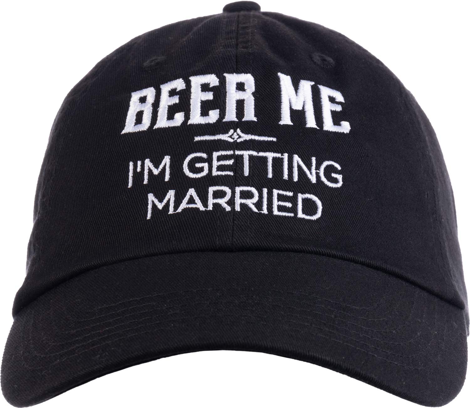 Ann Arbor T-shirt Co. Beer Me, I'm Getting Married | Black Groom Bachelor Party Baseball Cap Dad Hat