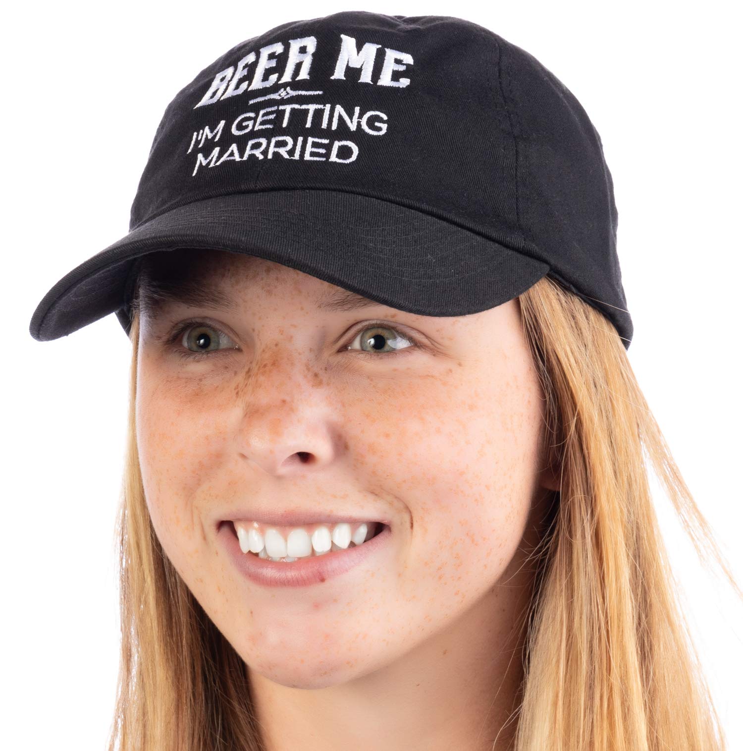 Ann Arbor T-shirt Co. Beer Me, I'm Getting Married | Black Groom Bachelor Party Baseball Cap Dad Hat