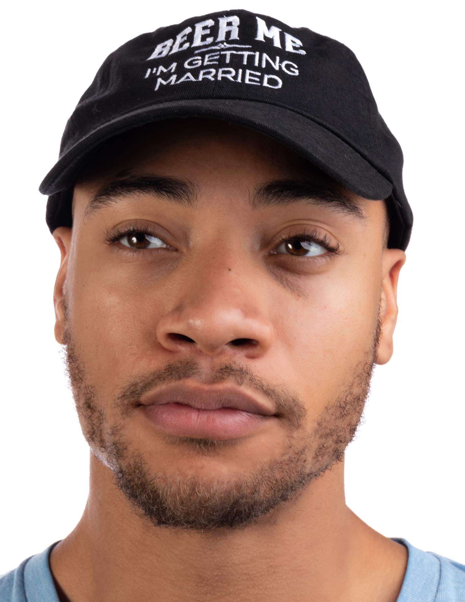 Ann Arbor T-shirt Co. Beer Me, I'm Getting Married | Black Groom Bachelor Party Baseball Cap Dad Hat