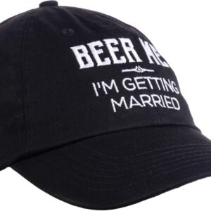 Ann Arbor T-shirt Co. Beer Me, I'm Getting Married | Black Groom Bachelor Party Baseball Cap Dad Hat