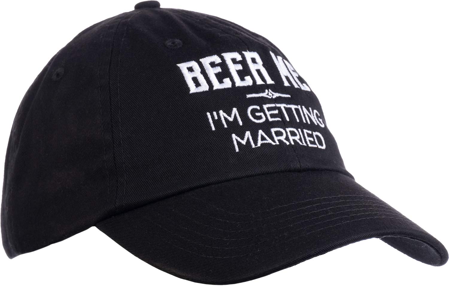 Ann Arbor T-shirt Co. Beer Me, I'm Getting Married | Black Groom Bachelor Party Baseball Cap Dad Hat