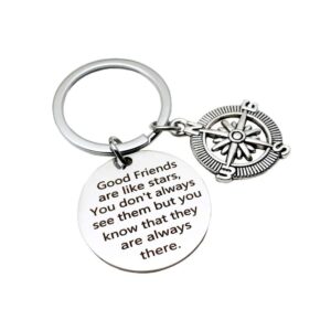 jstud inspirational best friend keychain gifts good friends are like stars friendship jewelry gift keychain for women men