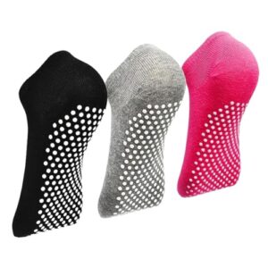 elutong yoga socks non slip socks with grips 3-6 pairs non skid pilates ballet barre hospital socks for women