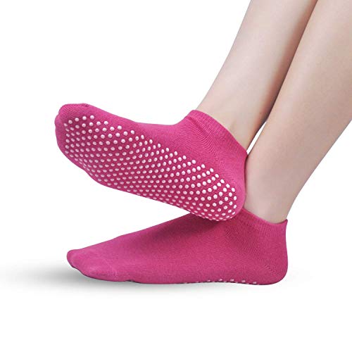 ELUTONG Yoga Socks Non Slip Socks with Grips 3-6 Pairs Non Skid Pilates Ballet Barre Hospital Socks for Women