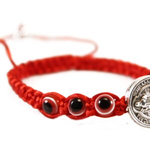 Red String San Benito Multi-Evil Eye Adjustable Protection Prosperity Good Luck Bracelet Pulsera De San Benito Con Ojitos Proteccion Prosperidad Y Buena Suerte