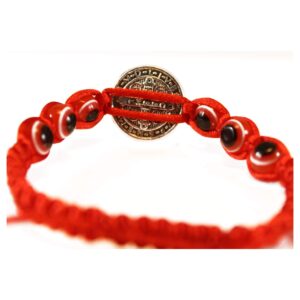 Red String San Benito Multi-Evil Eye Adjustable Protection Prosperity Good Luck Bracelet Pulsera De San Benito Con Ojitos Proteccion Prosperidad Y Buena Suerte