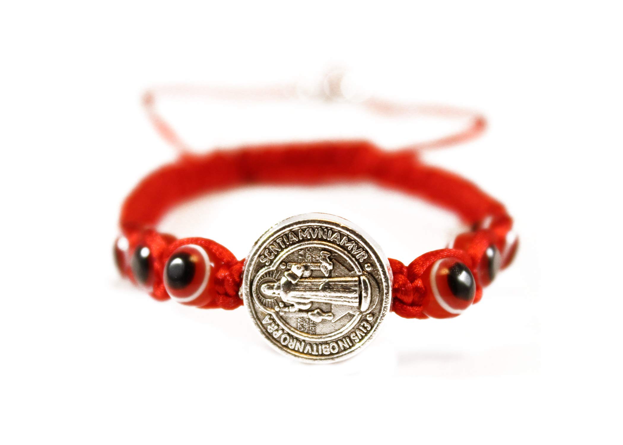 Red String San Benito Multi-Evil Eye Adjustable Protection Prosperity Good Luck Bracelet Pulsera De San Benito Con Ojitos Proteccion Prosperidad Y Buena Suerte