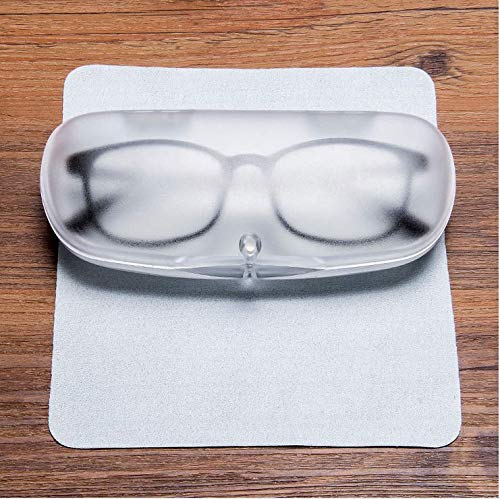 Chris.W Transparent Hard Eyeglasses Case Plastic Glasses Protective Case for Women Men, Magnetic Closure Spectacles Case, Pack of 2(White)