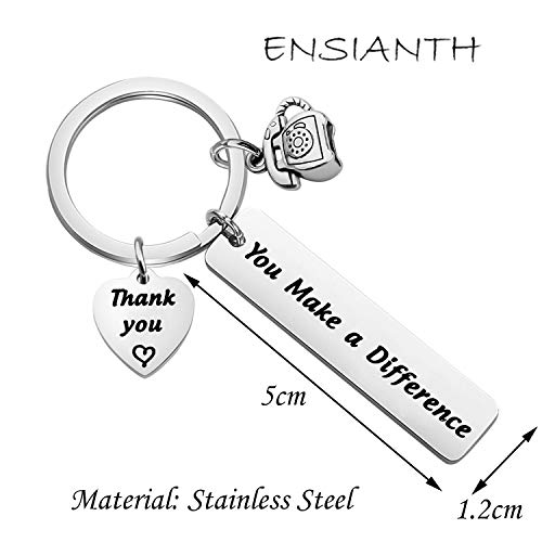 ENSIANTH Secretary Keychain You Make a Different Keychain Thank you Secretary gift Legal Secretary gift (Secretary Key)