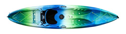 Perception Tribe 11.5 | Sit on Top Kayak for All-Around Fun | Large Rear Storage with Tie Downs | 11' 5" | Déjà vu