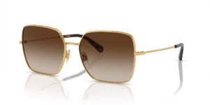 dolce & gabbana dg2242-02/13 sunglasses gold w/brown gradient dark brown 57mm