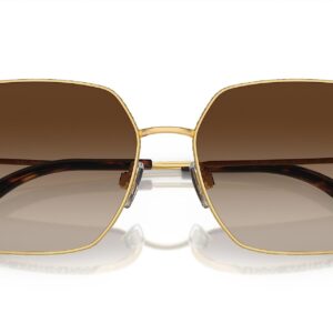 Dolce & Gabbana DG2242-02/13 Sunglasses GOLD w/BROWN GRADIENT DARK BROWN 57mm