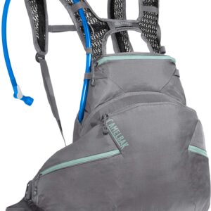 CamelBak Women’s Solstice LR 10 Bike Hydration Pack - 100oz Lumbar Reservoir, Gunmetal/Blue Haze