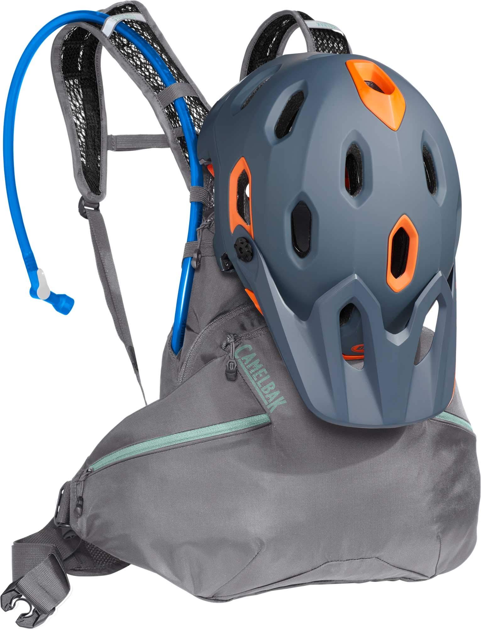 CamelBak Women’s Solstice LR 10 Bike Hydration Pack - 100oz Lumbar Reservoir, Gunmetal/Blue Haze