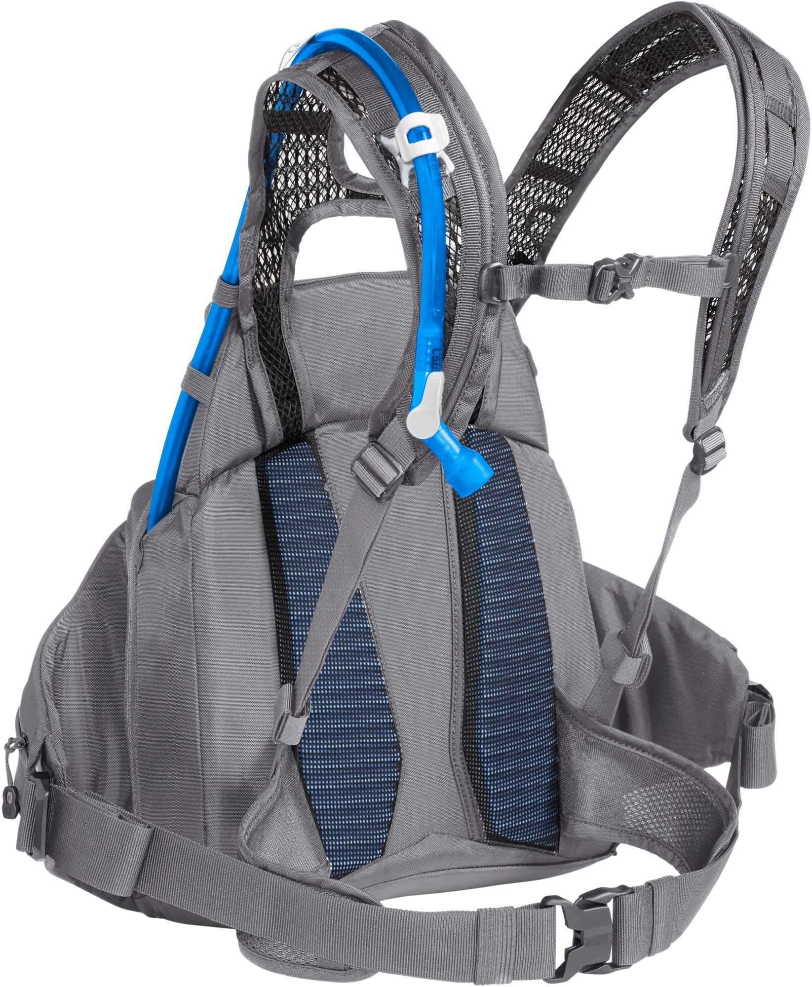 CamelBak Women’s Solstice LR 10 Bike Hydration Pack - 100oz Lumbar Reservoir, Gunmetal/Blue Haze