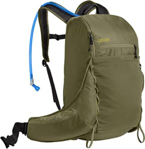 camelbak fourteener 26 hiking hydration pack - hike backpack - 100oz , burnt olive/golden palm