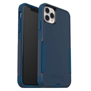 otterbox iphone 11 pro max commuter series case - bespoke way (blazer blue/stormy seas blue), slim & tough, pocket-friendly, with port protection