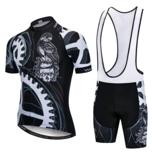 men's cycling jersey and shorts set short sleeved bike jersey and shorts mountain clothing summer wear quick-dry