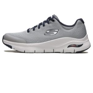 Skechers Men's Arch Fit Oxford, Gray/Navy, 11 M US