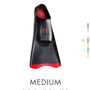 TYR Crossblade Fins 2.0, Black/Red, M