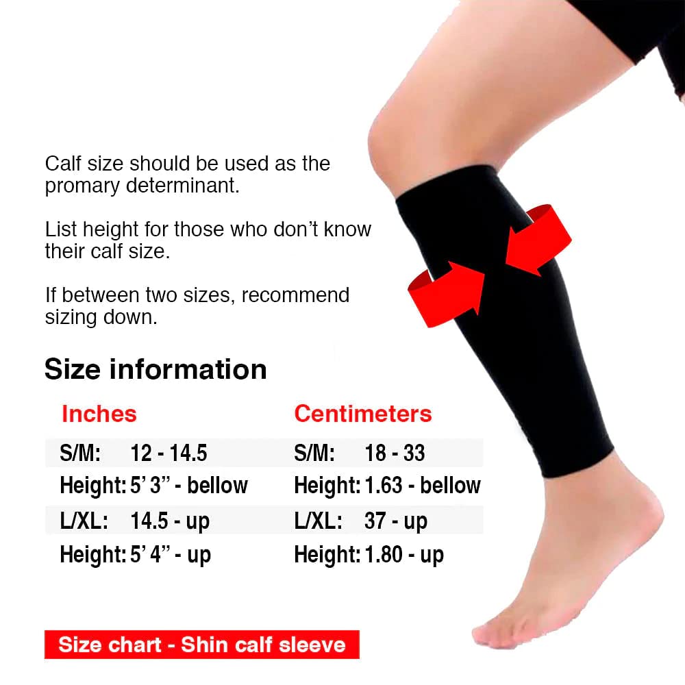 UNBROKENSHOP Cross Fit Shin Guard Calf Compression Sleeve 5mm, Weightlifting, Deadlift, Rope Climb, Box Jumps for Men and Women, A Pair (L/XL)