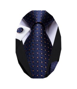 dubulle checks blue neckties orange dots silk mens ties woven extra long 63" wedding