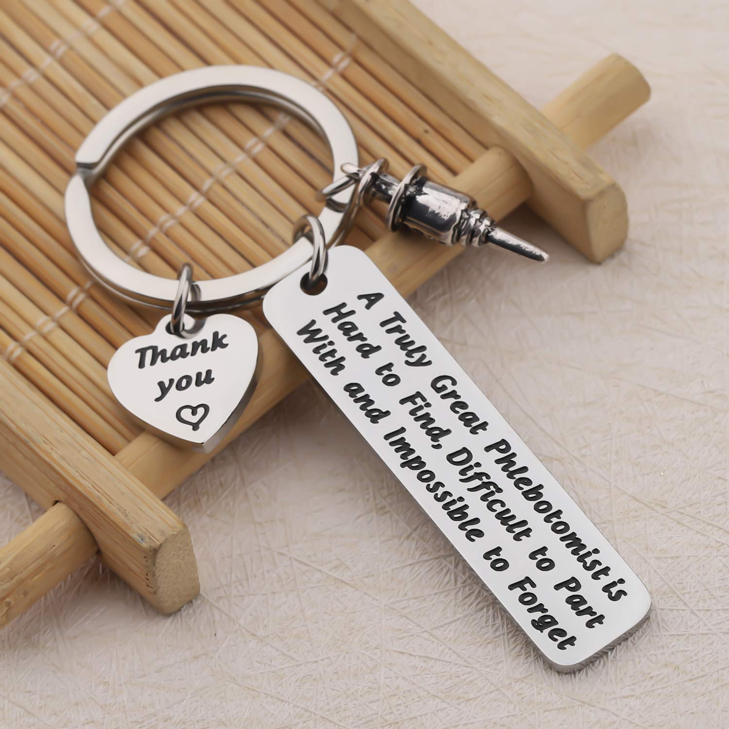 LQRI Phlebotomist Gifts Nurse Gifts Phlebotomy Keychain A Great Phlebotomist is Hard To Find