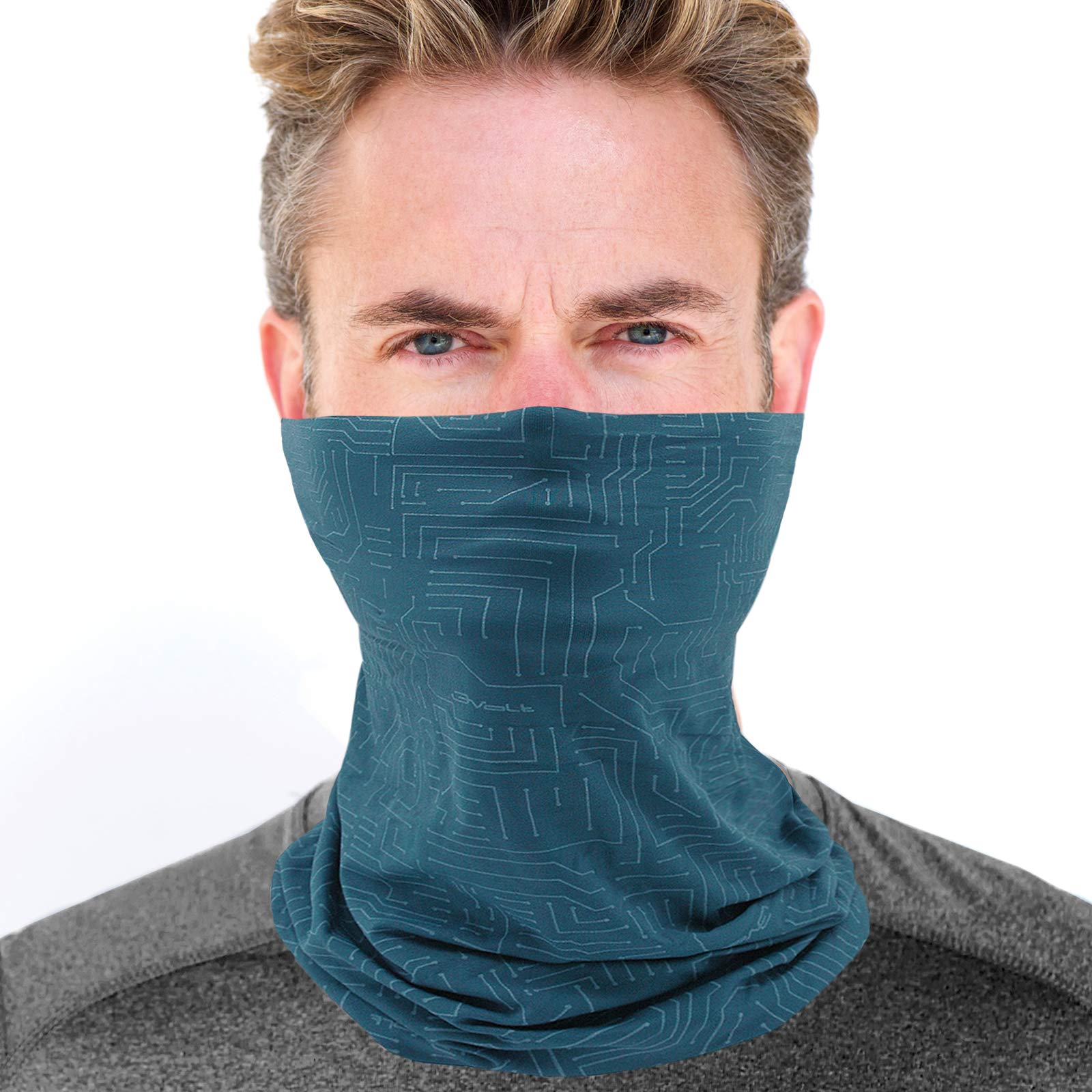 Fishing Sun Tube Face Mask UV Protection for Men Women - Aqua Cooling Neck Gaiter for Hunting Motorcycle Cycling in Summer - Dust Wind Shield Fast Dry Soft Feeling Dufont Tactel Fabric Mint-Blue