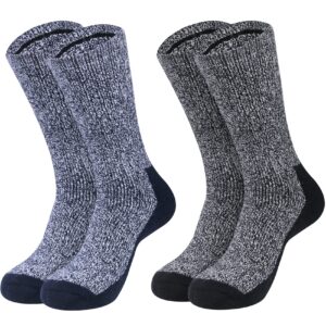 loritta 2 pack merino mens wool socks, winter warm thermal socks for men cold weather