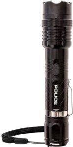 police stun gun 1158 - aluminum series 59 billion rechargeable with led tactical flashlight