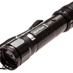 Police Stun Gun 1158 - Aluminum Series 59 Billion Rechargeable with LED Tactical Flashlight