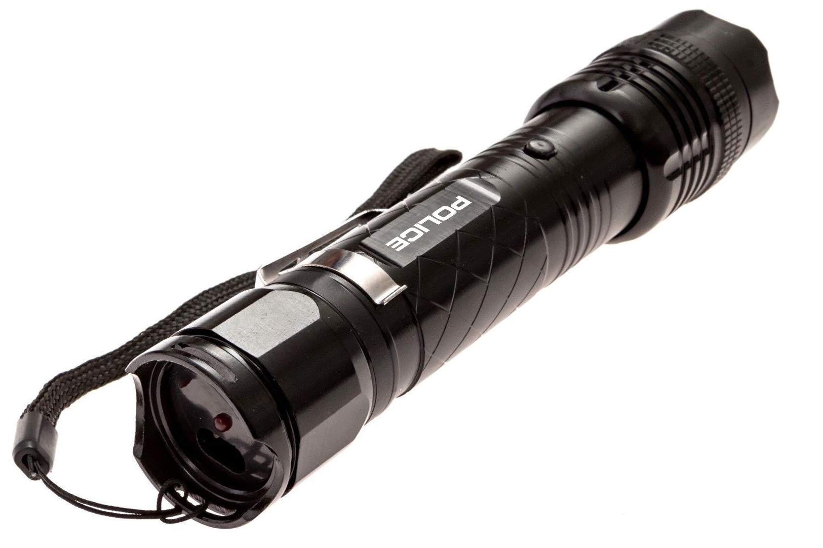 Police Stun Gun 1158 - Aluminum Series 59 Billion Rechargeable with LED Tactical Flashlight