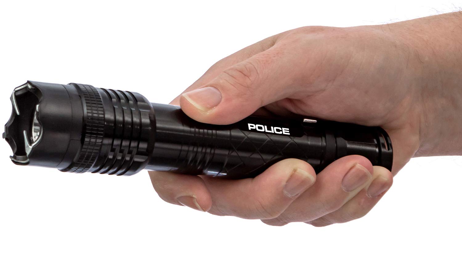 Police Stun Gun 1158 - Aluminum Series 59 Billion Rechargeable with LED Tactical Flashlight