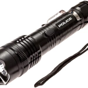 Police Stun Gun 1158 - Aluminum Series 59 Billion Rechargeable with LED Tactical Flashlight