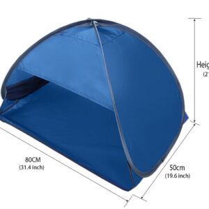 Mini Pets POP up Beach Sun Shelter for Kitty, Dogs, Rabbit and Pigs, Automatic Open Portable Waterproof Tent, for Beach, Grass, Indoor, Yard, Camping, Outdoor, Picnic, Blue