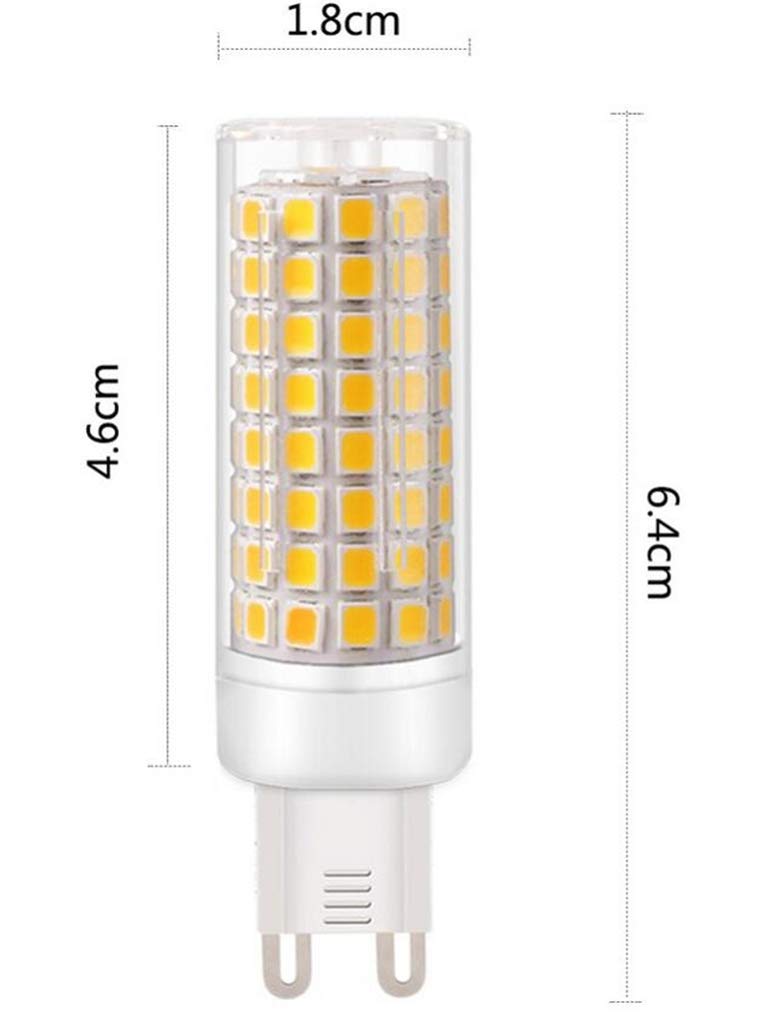 G9 LED Light Bulbs G9 Bi-Pin Base 9W (Equivalent to 100W Halogen Replacement) Warm White 3000K LED Corn Light for Home Living Room Bedroom Chandelier,102 LED 2835 SMD,Pack of 3