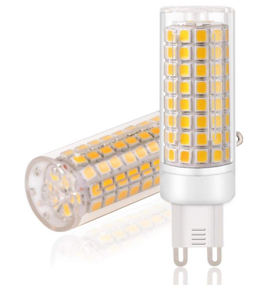 G9 LED Light Bulbs G9 Bi-Pin Base 9W (Equivalent to 100W Halogen Replacement) Warm White 3000K LED Corn Light for Home Living Room Bedroom Chandelier,102 LED 2835 SMD,Pack of 3