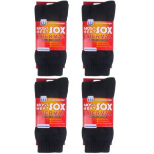 thermal socks for men thick insulated heated socks winter warm socks for cold weather, a-black(4 pairs)