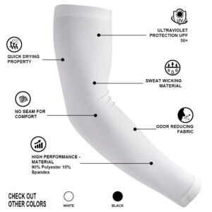 EGOFLEX Arm Sleeves for Men and Women Compression UV Sun Protection Tattoo Cover Up Baseball Basketball Football Golf Running