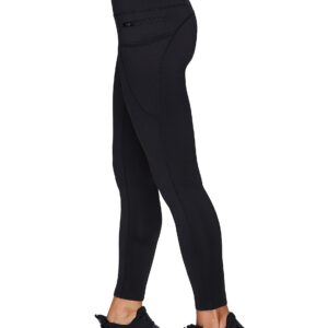 RBX Women's Fleece Legging Outdoor Running Fleece Lined Leggings with Zipper Pockets F19 Black S