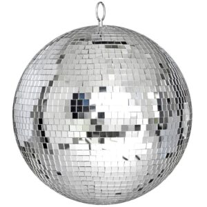 12" mirror disco ball great for a party or dj light effect ideal for party, wedding, pubs, banquets, night clubs and disco fits on any rotating motor