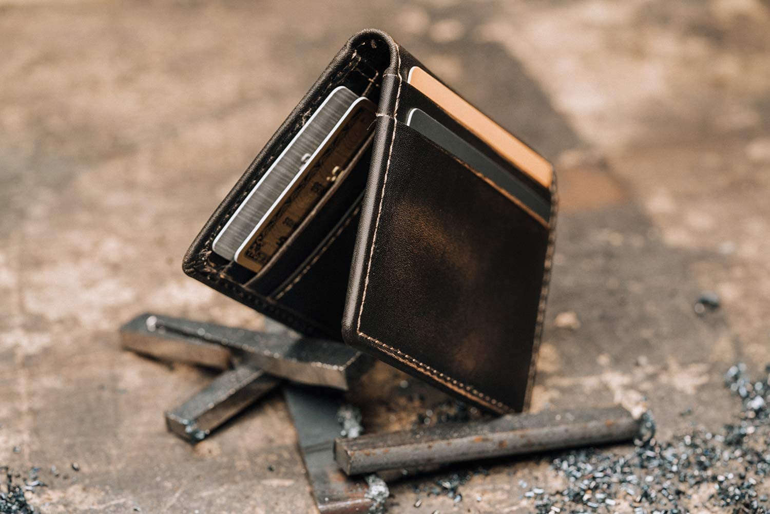 House of Jack Co. Slim Card Wallet | Bifold Credit Card Wallet For Men | Full Grain Cowhide | Minimalist Front Pocket Wallet | Mens Card Holder | Travel Wallet