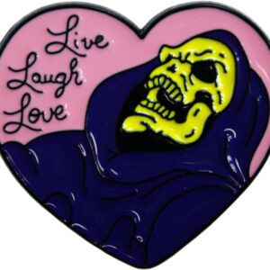 Live, Laugh, Love - Skeleton - Enamel Pin