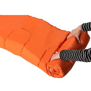 Pacific Pass 30F Synthetic Sleeping Bag with Compression Stuff Sack - Adult Size - Orange