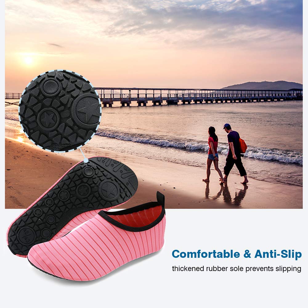 JOTO Water Shoes for Women Men Kids, Barefoot Quick-Dry Aqua Water Socks Slip-on Swim Beach Shoes for Snorkeling Surfing Kayaking Beach Walking Yoga