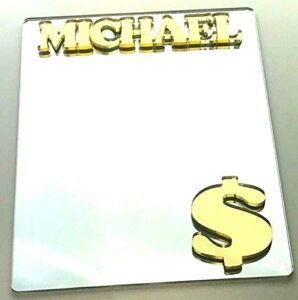 money dollar sign locker mirror personalized back to school magnetic custom locker decor cheerful personalized inside of locker organizer accessory, refrigerator magnet, quality and fun in one!